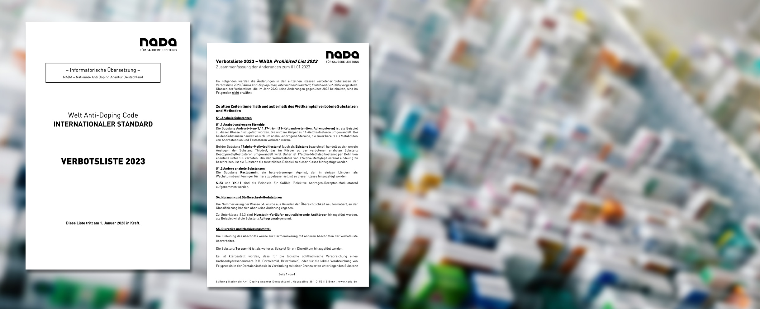 WADA Prohibited List 2023 translated into German